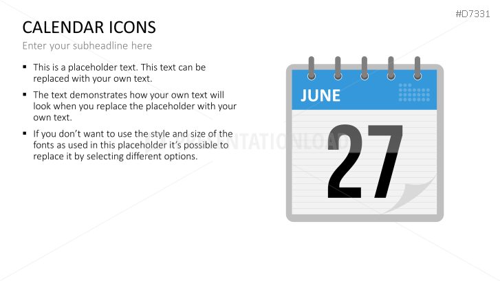 PowerPoint Calendar Icons | PresentationLoad