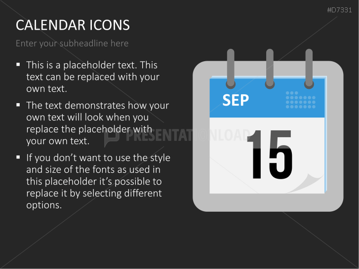 PowerPoint Calendar Icons | PresentationLoad