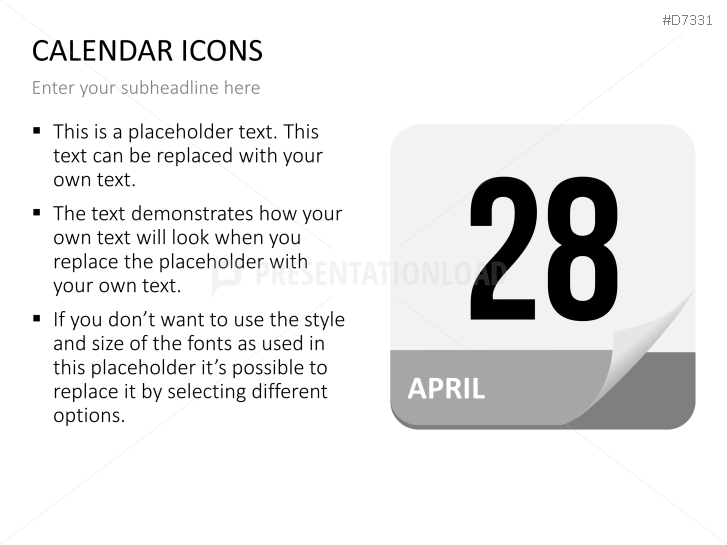 PowerPoint Calendar Icons | PresentationLoad