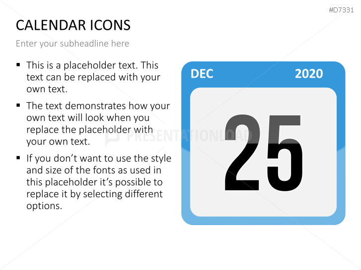 PowerPoint Calendar Icons | PresentationLoad