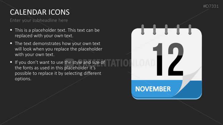 PowerPoint Calendar Icons | PresentationLoad