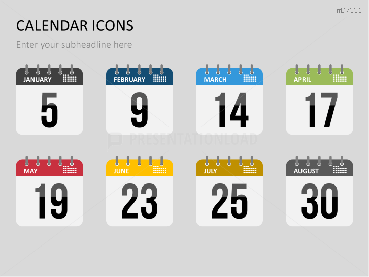 PowerPoint Kalender Icons | PresentationLoad