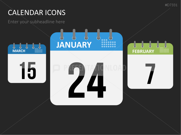 PowerPoint Kalender Icons | PresentationLoad