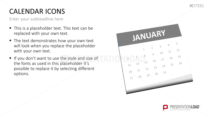 PowerPoint Calendar Icons | PresentationLoad