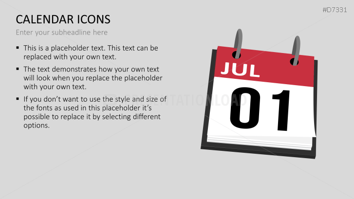 PowerPoint Calendar Icons | PresentationLoad