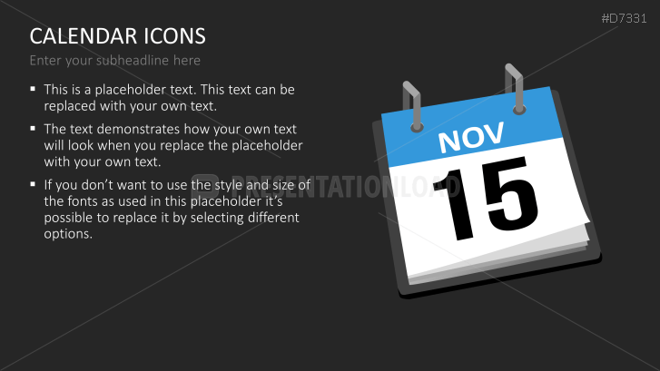 PowerPoint Calendar Icons | PresentationLoad