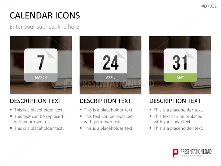 PowerPoint Kalender Icons | PresentationLoad