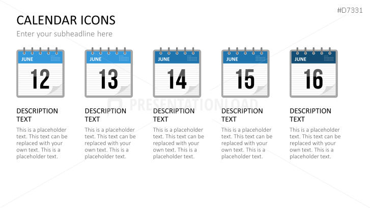 PowerPoint Calendar Icons | PresentationLoad