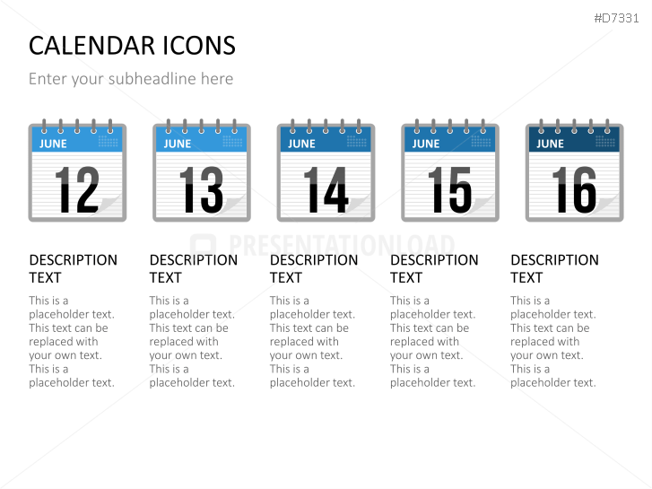 PowerPoint Kalender Icons | PresentationLoad
