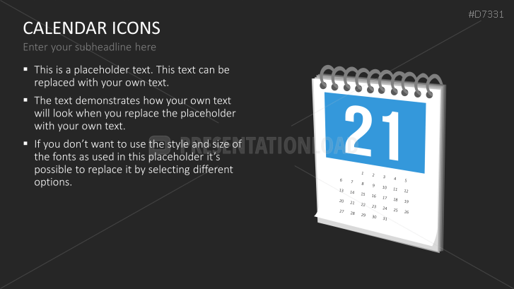 PowerPoint Calendar Icons | PresentationLoad