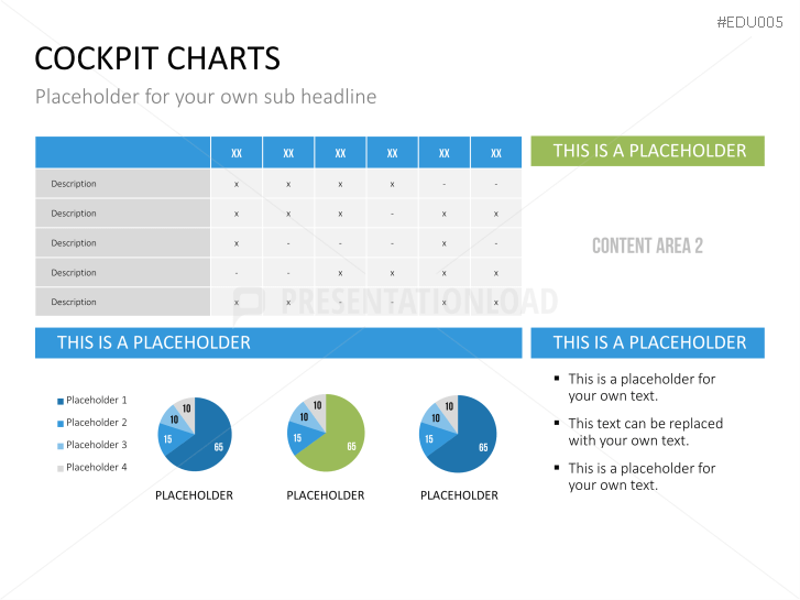 University PowerPoint Template Cockpit Charts | PowerPoint Templates ...