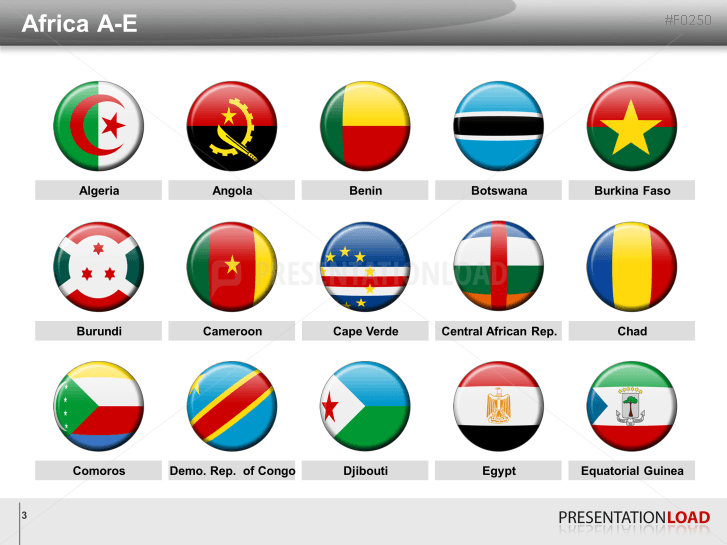 Africa Flags - Round Buttons | PowerPoint Templates | PresentationLoad