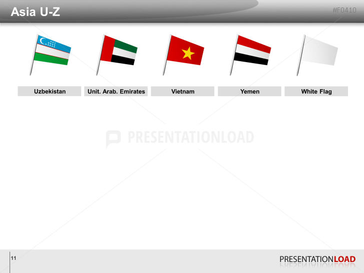 Asia & Pacific - Flags | PowerPoint Templates | PresentationLoad
