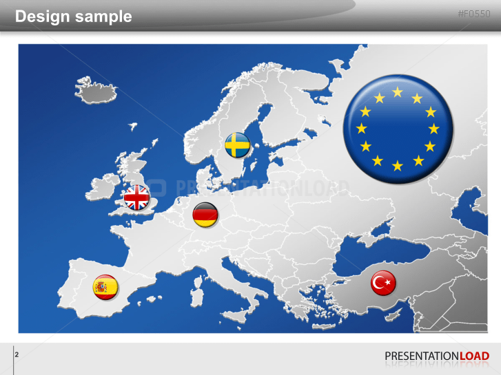 Europe Flags - Round Buttons | PowerPoint Templates | PresentationLoad