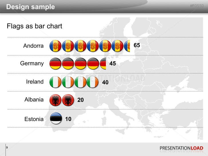 Europe Flags - Round Buttons | PowerPoint Templates | PresentationLoad