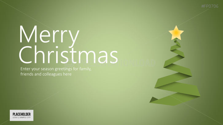 Christmas Templates Christmas Tree With A Star | PowerPoint Templates ...