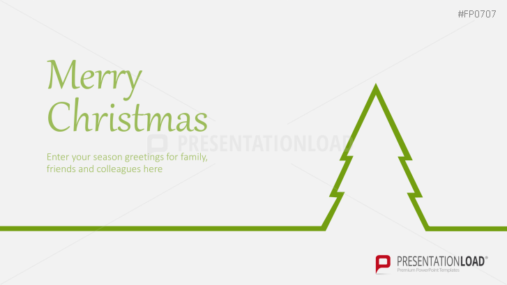 Christmas Templates Christmas Tree Line | PowerPoint Templates ...