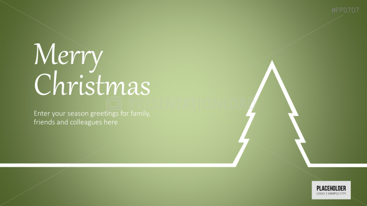 Christmas Templates Christmas Tree Line | PowerPoint Templates ...