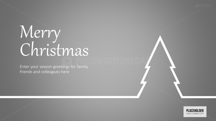 Christmas Templates Christmas Tree Line | PowerPoint Templates ...