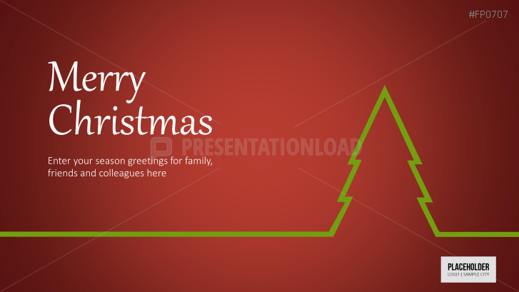 Christmas Templates Christmas Tree Line | PowerPoint Templates ...