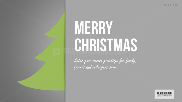 Christmas Templates Half Tree | PowerPoint Templates | PresentationLoad