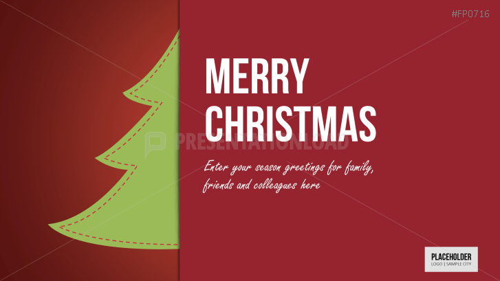 Christmas Templates Half Tree | PowerPoint Templates | PresentationLoad