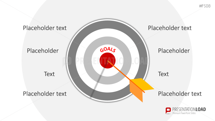 Kostenlose Flat-Design-Zielscheibe | PowerPoint Vorlage | PresentationLoad