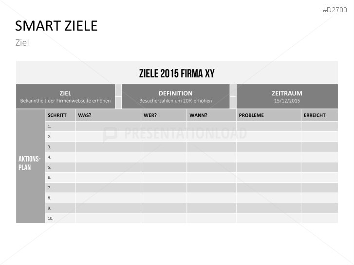 SMART Ziele | PowerPoint Vorlage | PresentationLoad