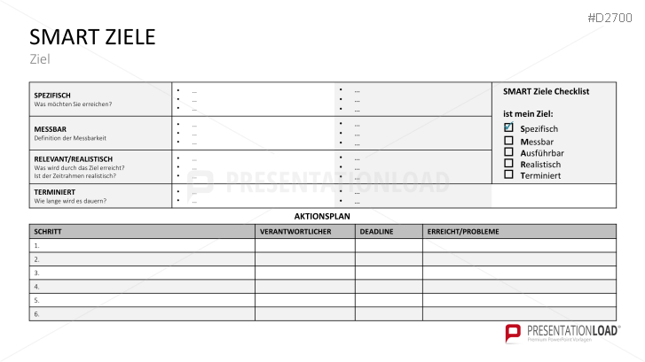 SMART Ziele | PowerPoint Vorlage | PresentationLoad