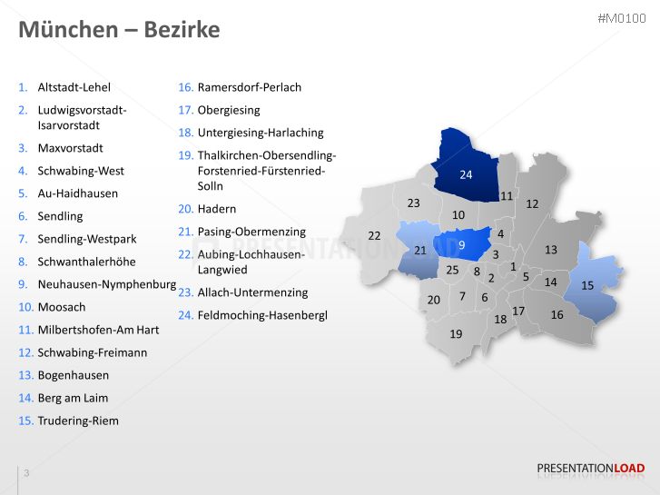 PowerPoint Stadtplan München | PresentationLoad