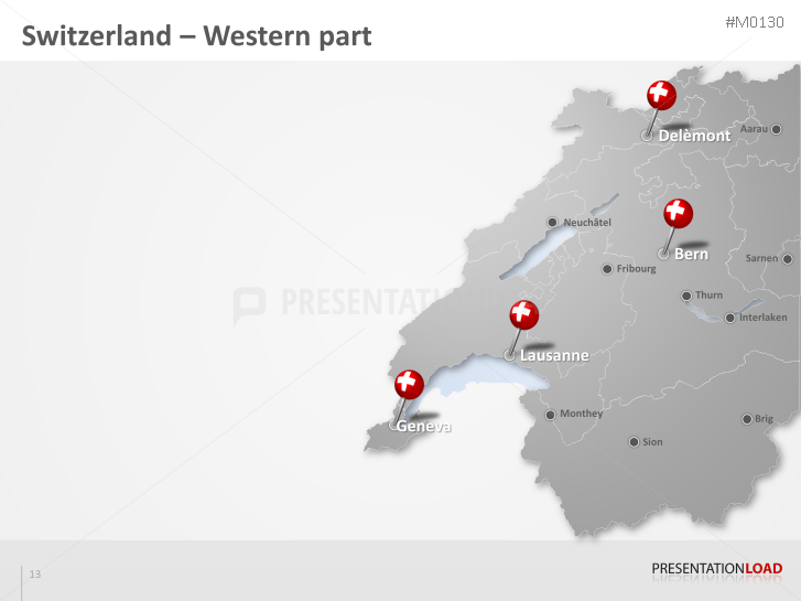 PowerPoint Map Switzerland | PresentationLoad