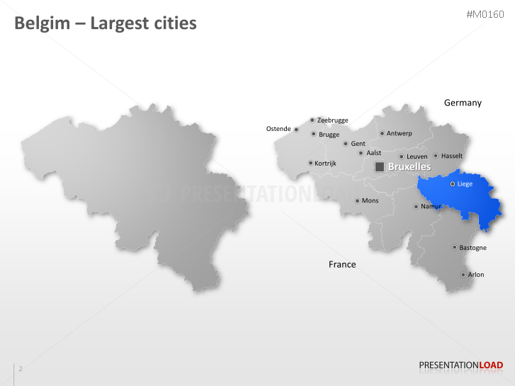 PowerPoint Map Belgium | PresentationLoad