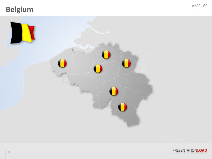 PowerPoint Map Belgium | PresentationLoad