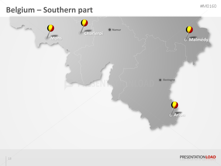 PowerPoint Map Belgium | PresentationLoad