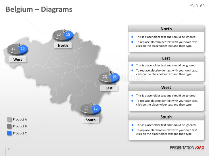 PowerPoint Map Belgium | PresentationLoad