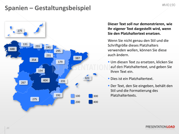 PowerPoint Landkarte Spanien | PresentationLoad