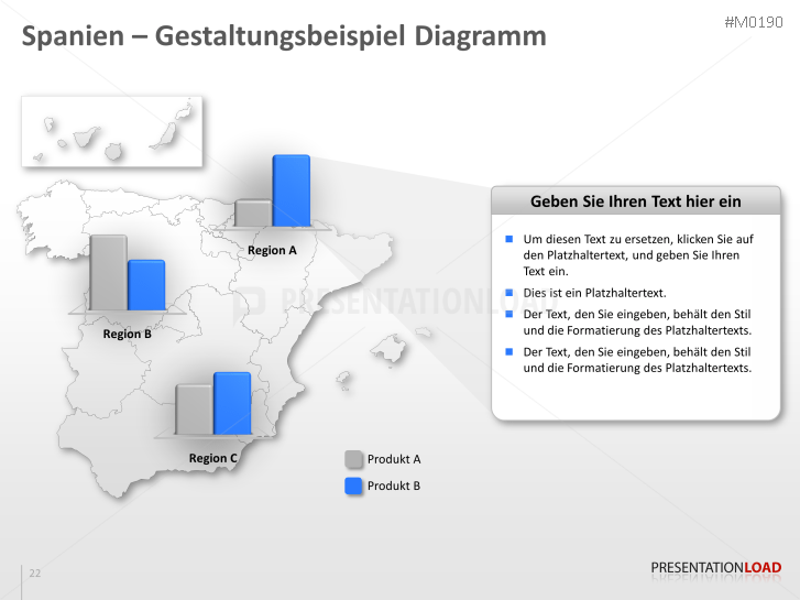 PowerPoint Landkarte Spanien | PresentationLoad