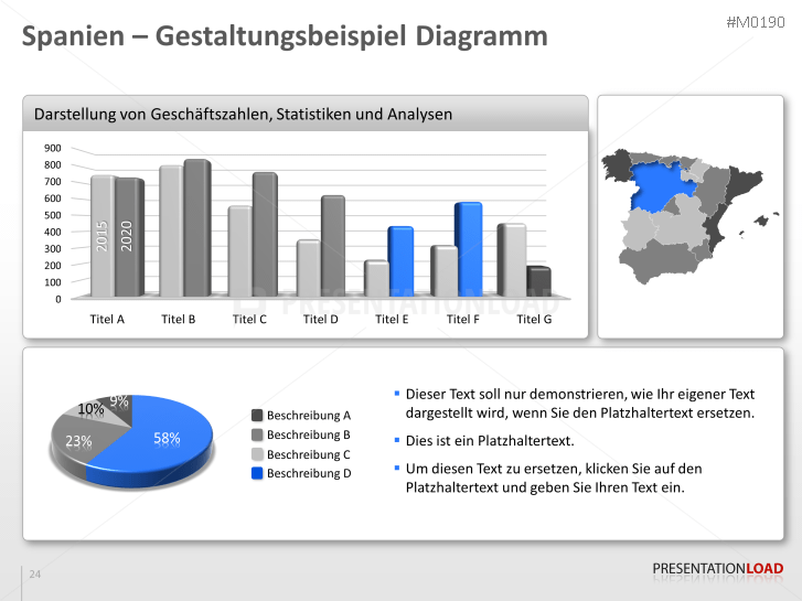 PowerPoint Landkarte Spanien | PresentationLoad