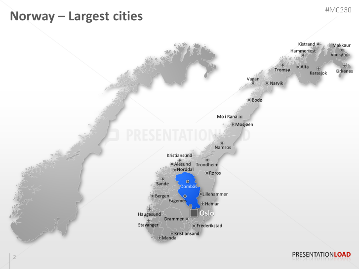 PowerPoint Map Norway | PresentationLoad