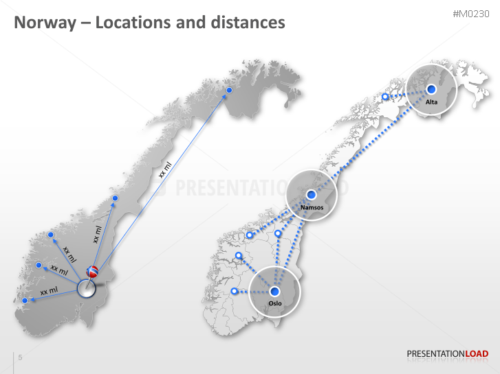 PowerPoint Map Norway | PresentationLoad