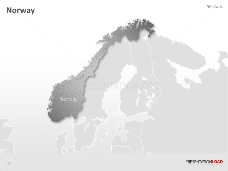 PowerPoint Map Norway | PresentationLoad