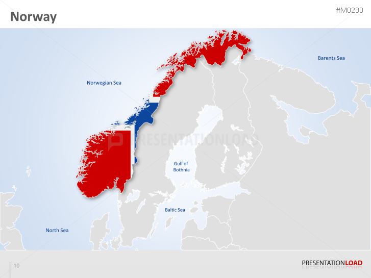PowerPoint Map Norway | PresentationLoad