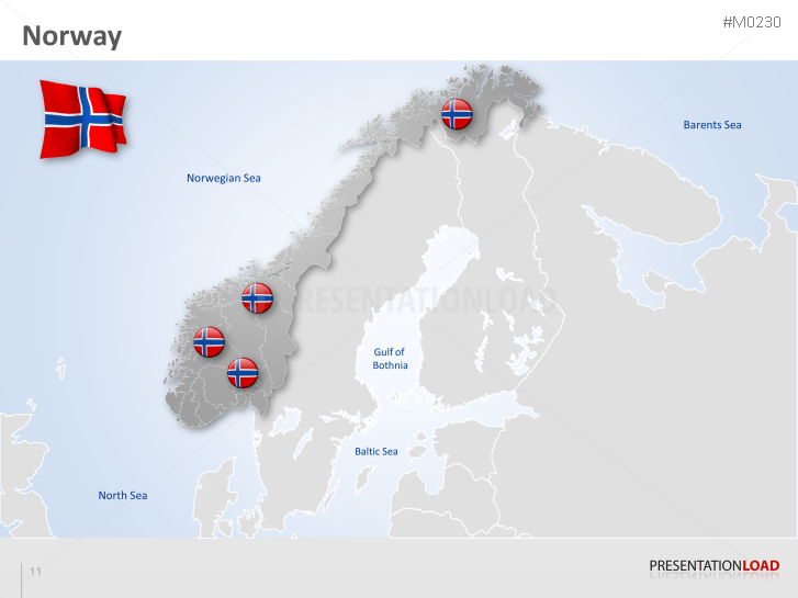 PowerPoint Map Norway | PresentationLoad