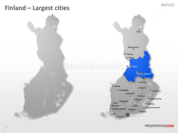 PowerPoint Map Finland | PresentationLoad