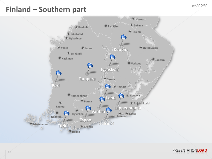 PowerPoint Map Finland | PresentationLoad