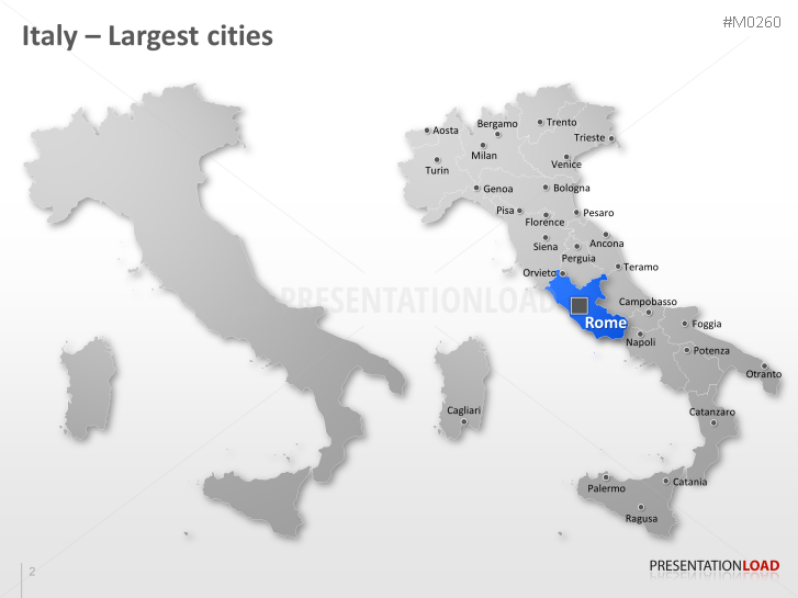 PowerPoint Map Italy | PresentationLoad