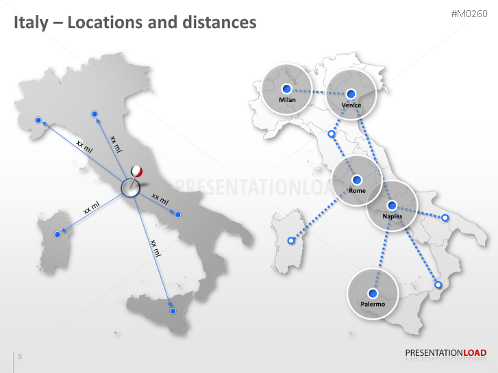 PowerPoint Map Italy | PresentationLoad