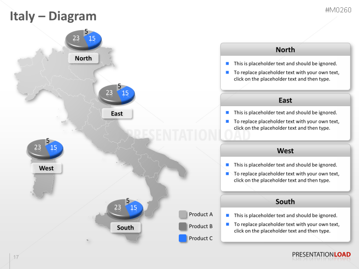 PowerPoint Map Italy | PresentationLoad