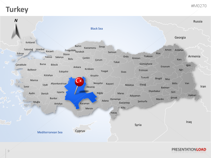PowerPoint Map Turkey | PresentationLoad