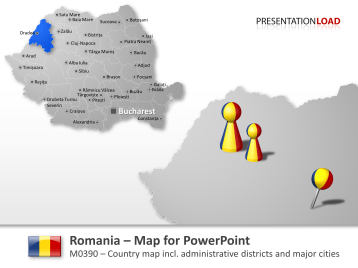 PowerPoint Maps of Romania | PresentationLoad